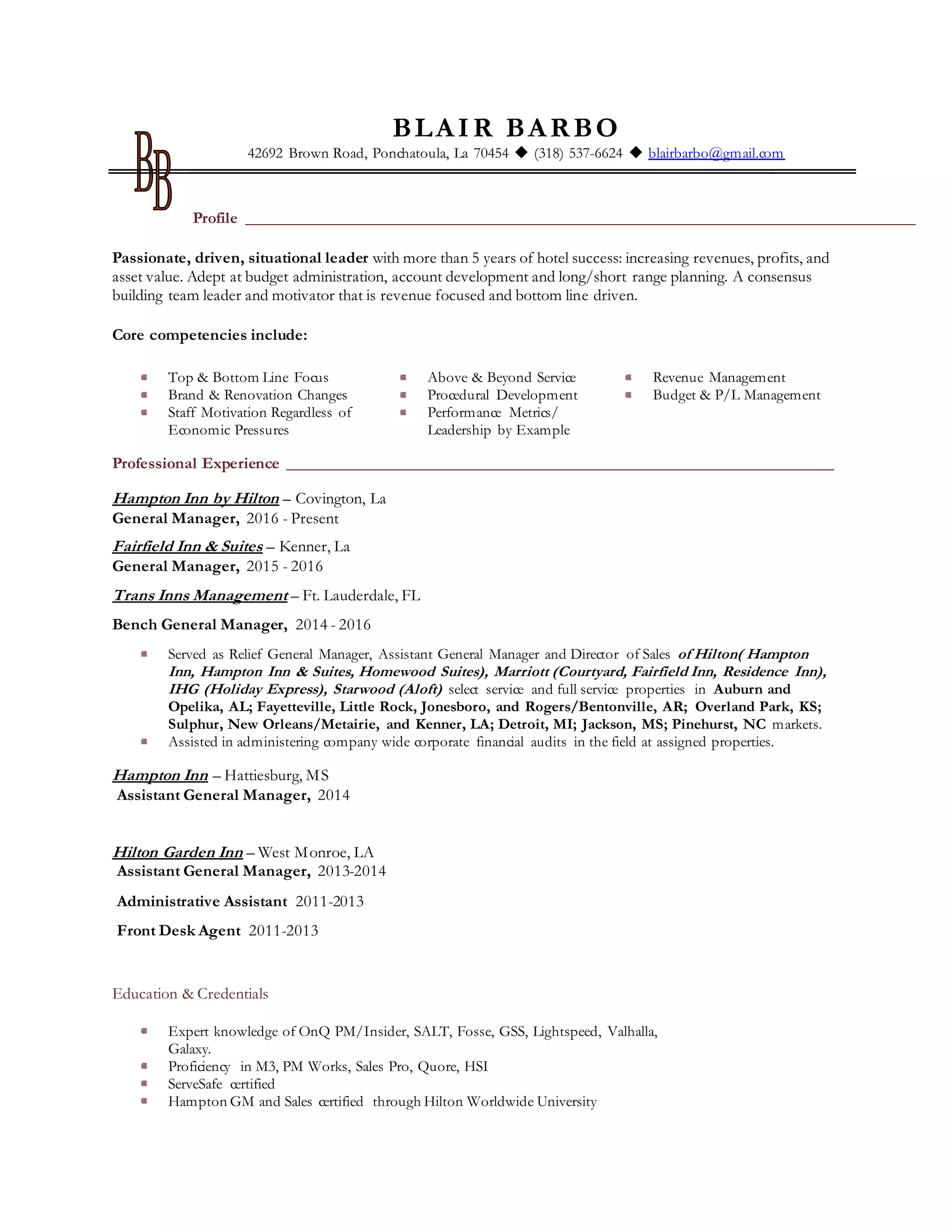 Blair Barbo Resume | DOCX