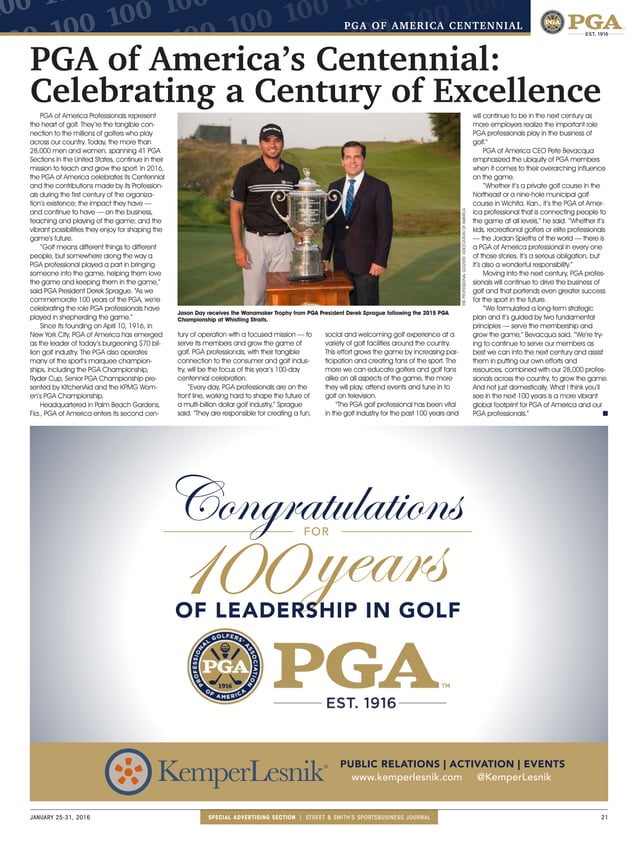 PGA of America Centennial Section | PDF