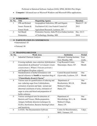 CV- Dr. MANOJ | DOC | Biotech and Biomedical Industry | Industries