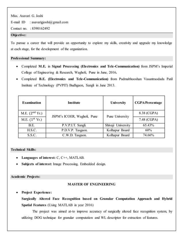 Asavari_Joshi_M.E. | DOCX | Technology & Computing