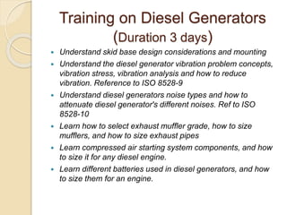 Training on Diesel Generators | PPTX