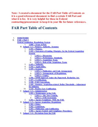 FAR Part Index | PDF
