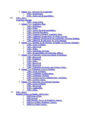FAR Part Index | DOCX