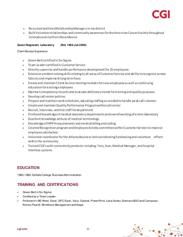 Lori Sealock CGI resume