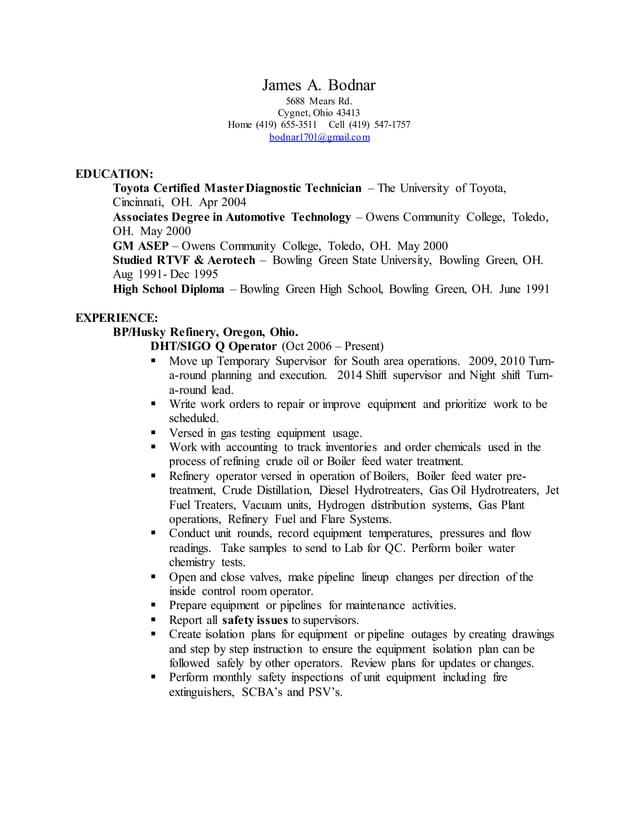 JamesResume2 | DOCX
