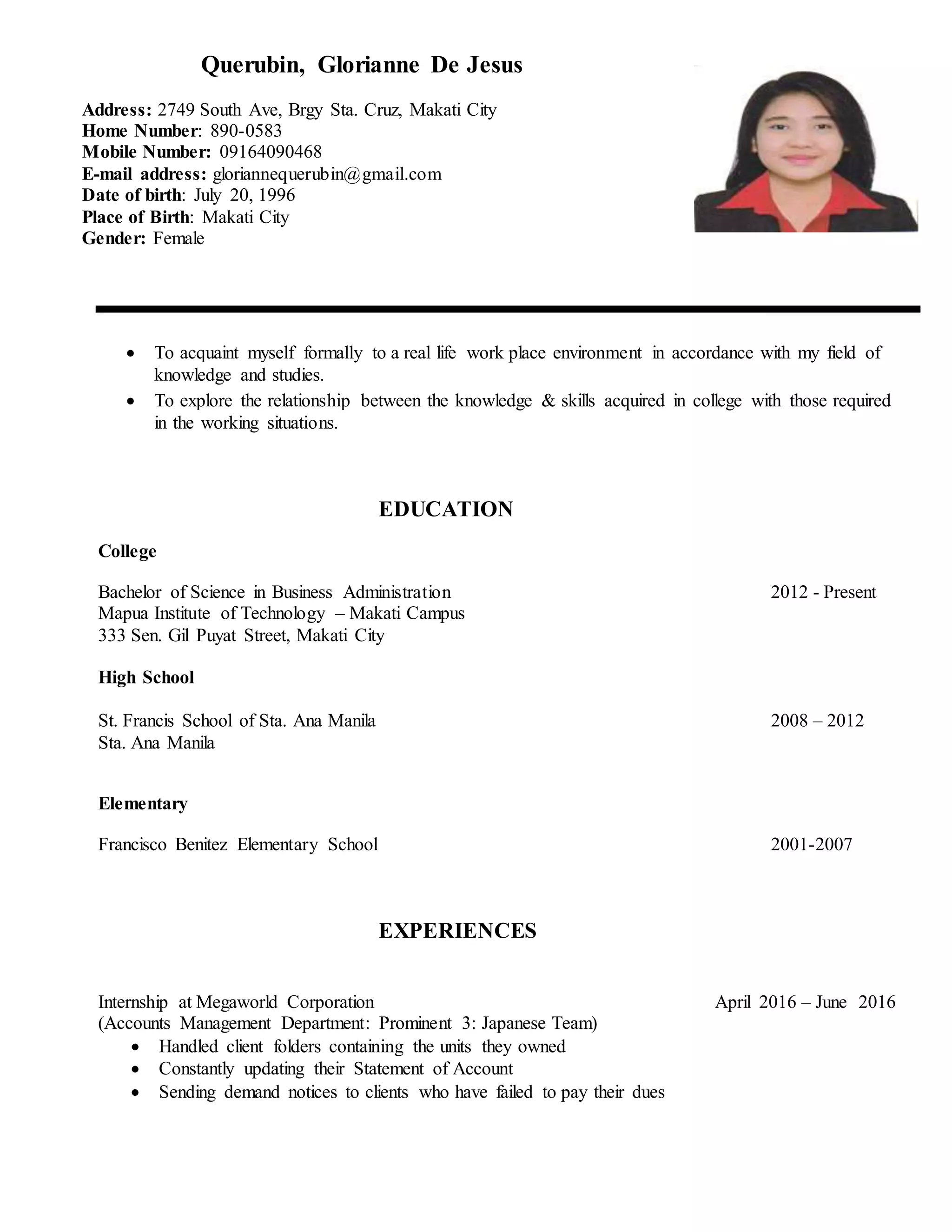 Querubin Resume | DOCX