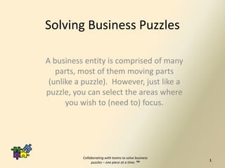x - Solving Business Puzzles | PDF