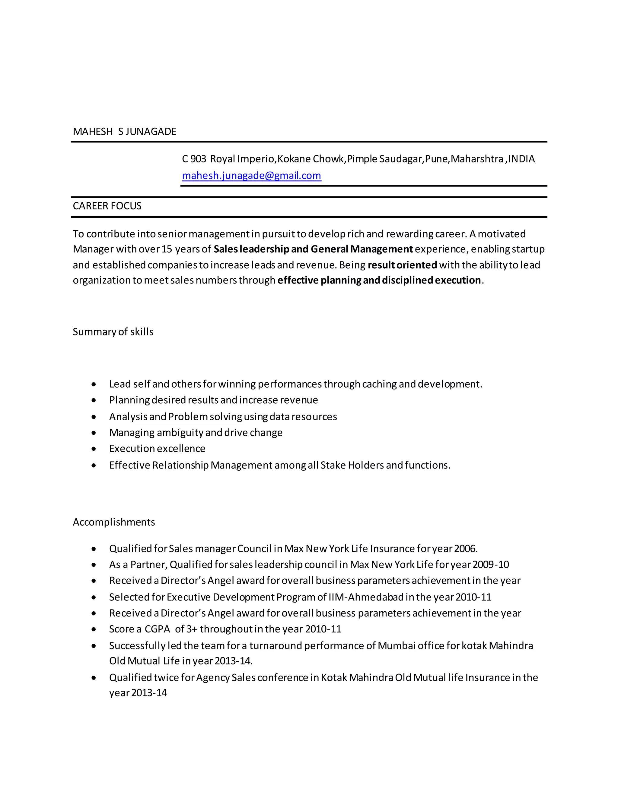 MAHESH RESUME upgraded | PDF