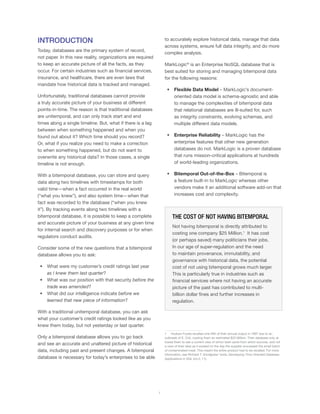 MarkLogic White Paper Better With Bitemporal (Interactive) | PDF