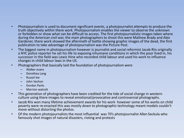 Photojournalism | PPT