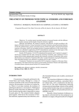 Phimosis Treatment with steroids and foreskin Anatomy | PDF
