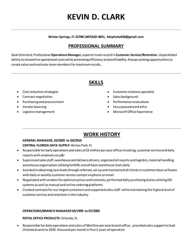 Kevin Ops Resume | PDF
