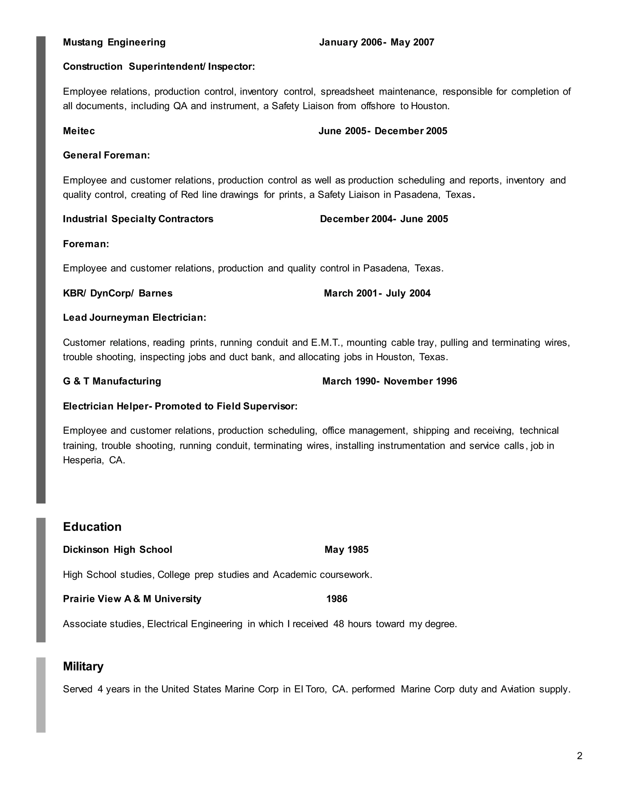 Michael's Resume'.docx revised | DOCX | Business | Business and Finance