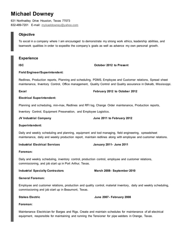Michael's Resume'.docx revised | DOCX | Business | Business and Finance