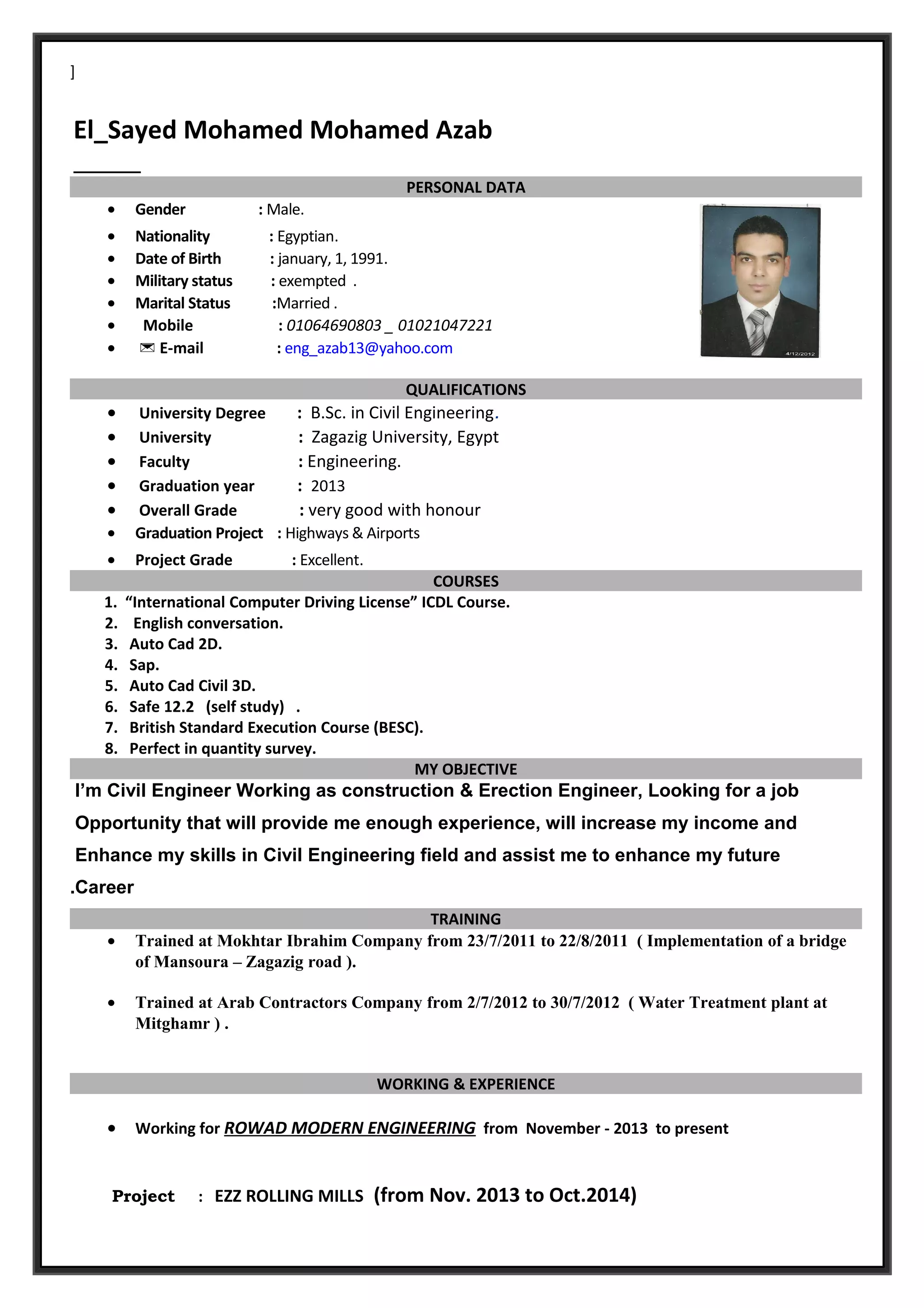 My c.v sayed azab | DOC