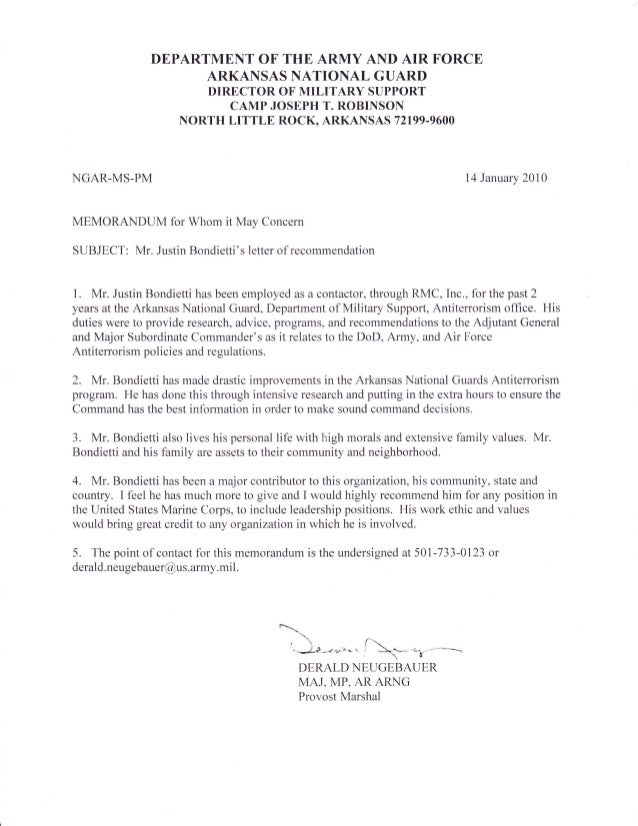 Us Army Letter Of Recommendation Gambaran us-army-letter-of-recommendation-gambaran