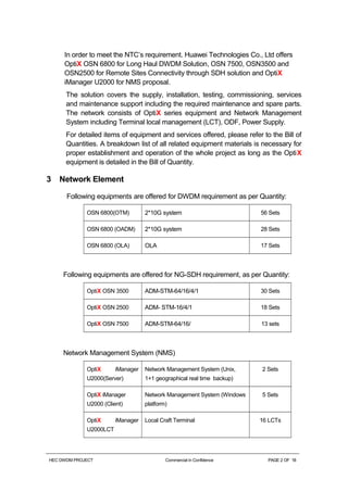 Technical Proposal - Longhaul Backbone Project | DOC