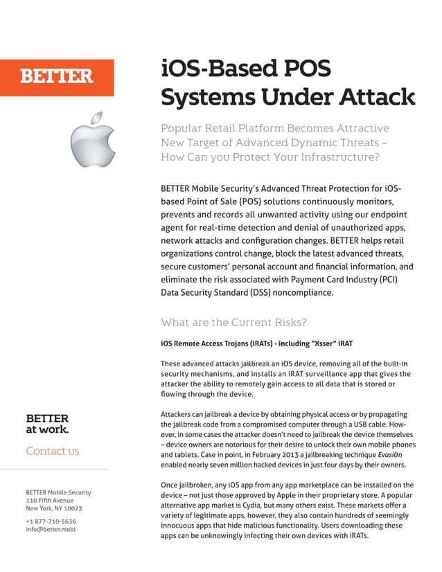 BETTER- Threat Whitepaper- PoS | PDF | Operating Systems | Computer Software and Applications