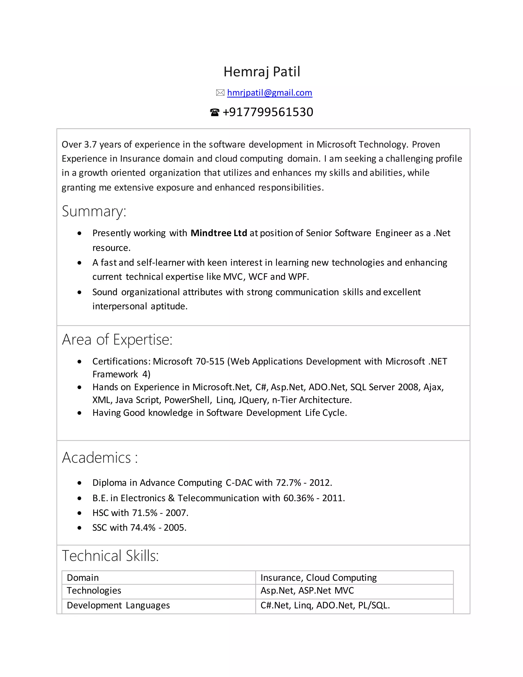Hemraj_Patil_Resume | DOCX