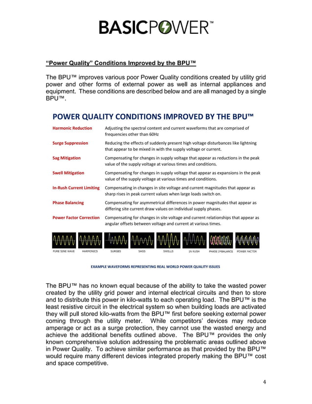 BPU Product Description | PDF