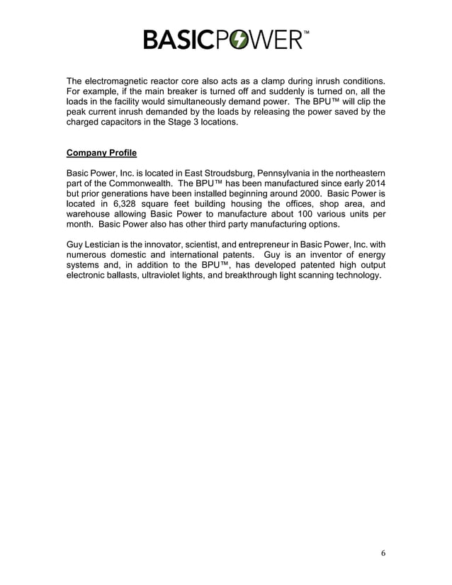 BPU Product Description | PDF