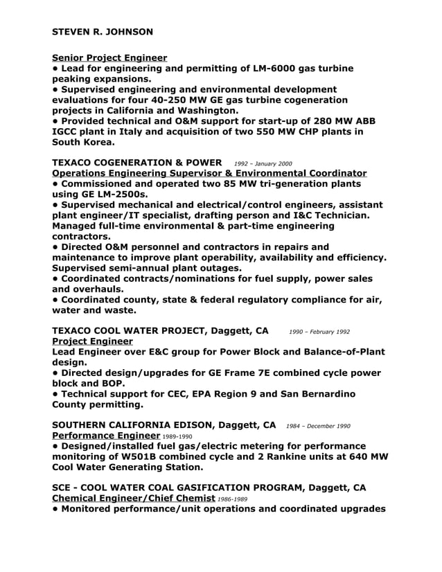 SR Johnson Resume | PDF