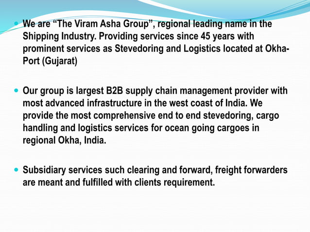 VIRAM ASHA COMPANY PROFILE | PPTX