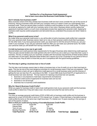 BUSINESS CREDIT BUILDER PROGRAM V-1 | PDF