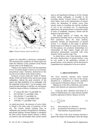 PROBABILISTIC SEISMIC HAZARD ASSESSMENT OF TEHRAN | PDF