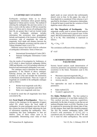 PROBABILISTIC SEISMIC HAZARD ASSESSMENT OF TEHRAN | PDF