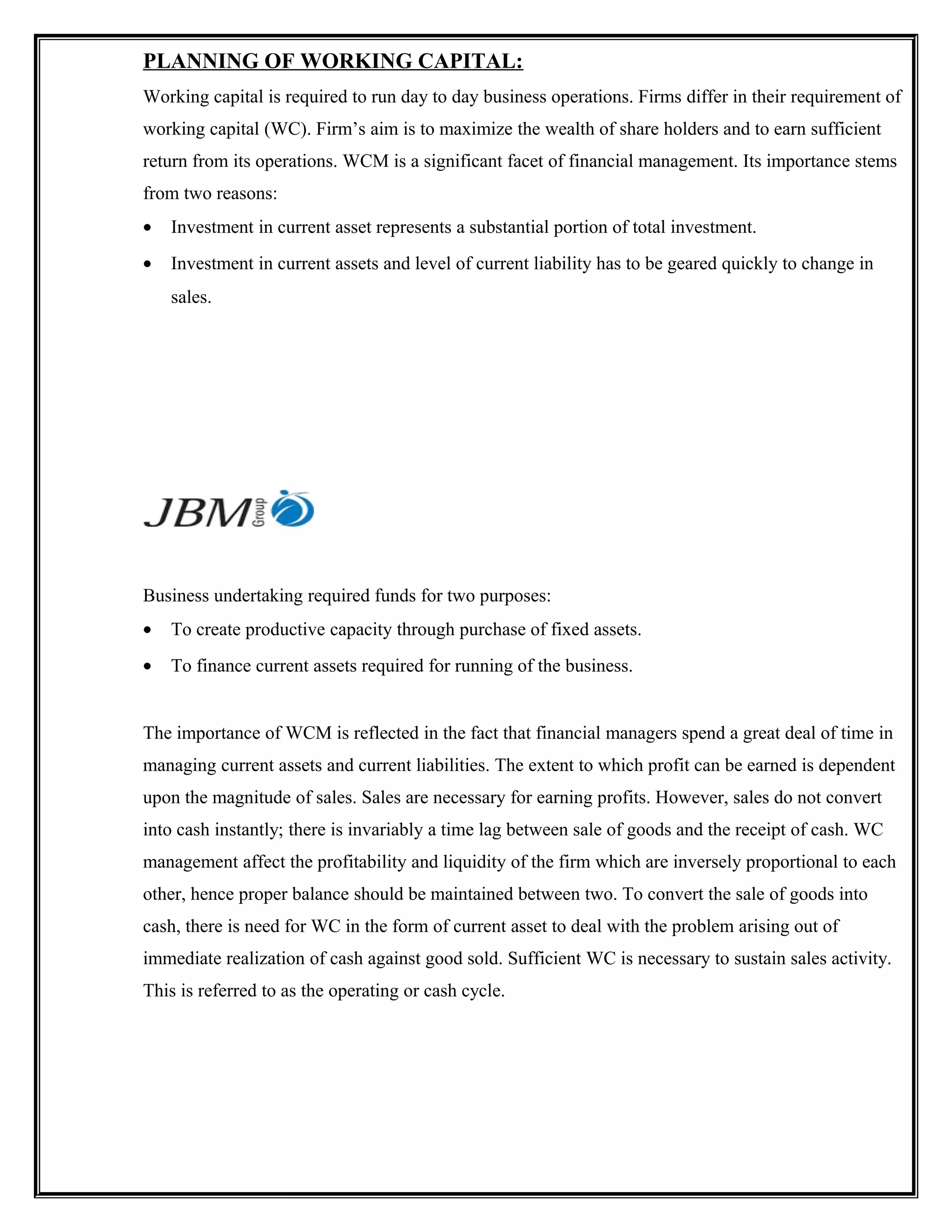 Working Capital Management | PDF