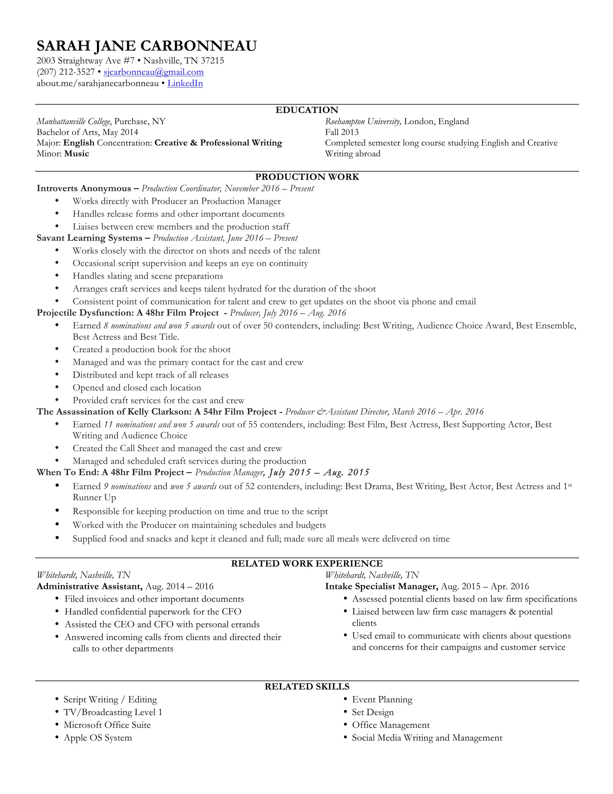 Sarah Jane-Resume PC Studio Now | PDF