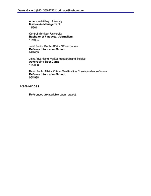 Daniel Gage--functional resume Word ver | PDF