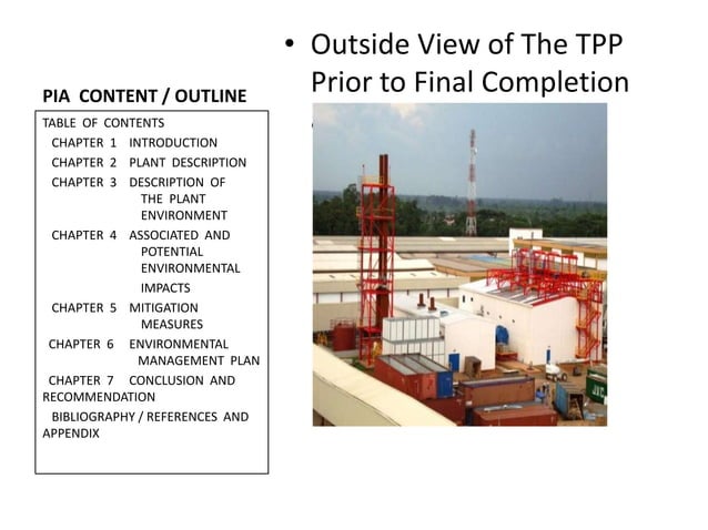 PIA REPORT PRESENTATION | PPTX | Environmental Services Industry ...