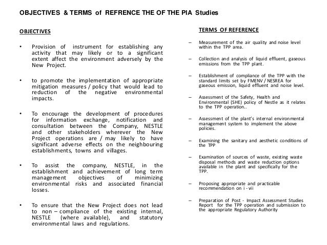 PIA REPORT PRESENTATION