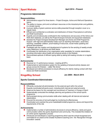 Resume- Coreen Taane | PDF