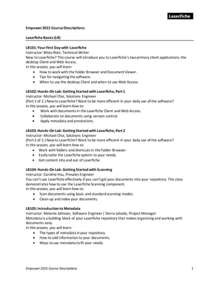 Course-Descriptions-and-Instructors | PDF