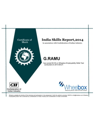 G RAMU -Wheebox test Report | PDF