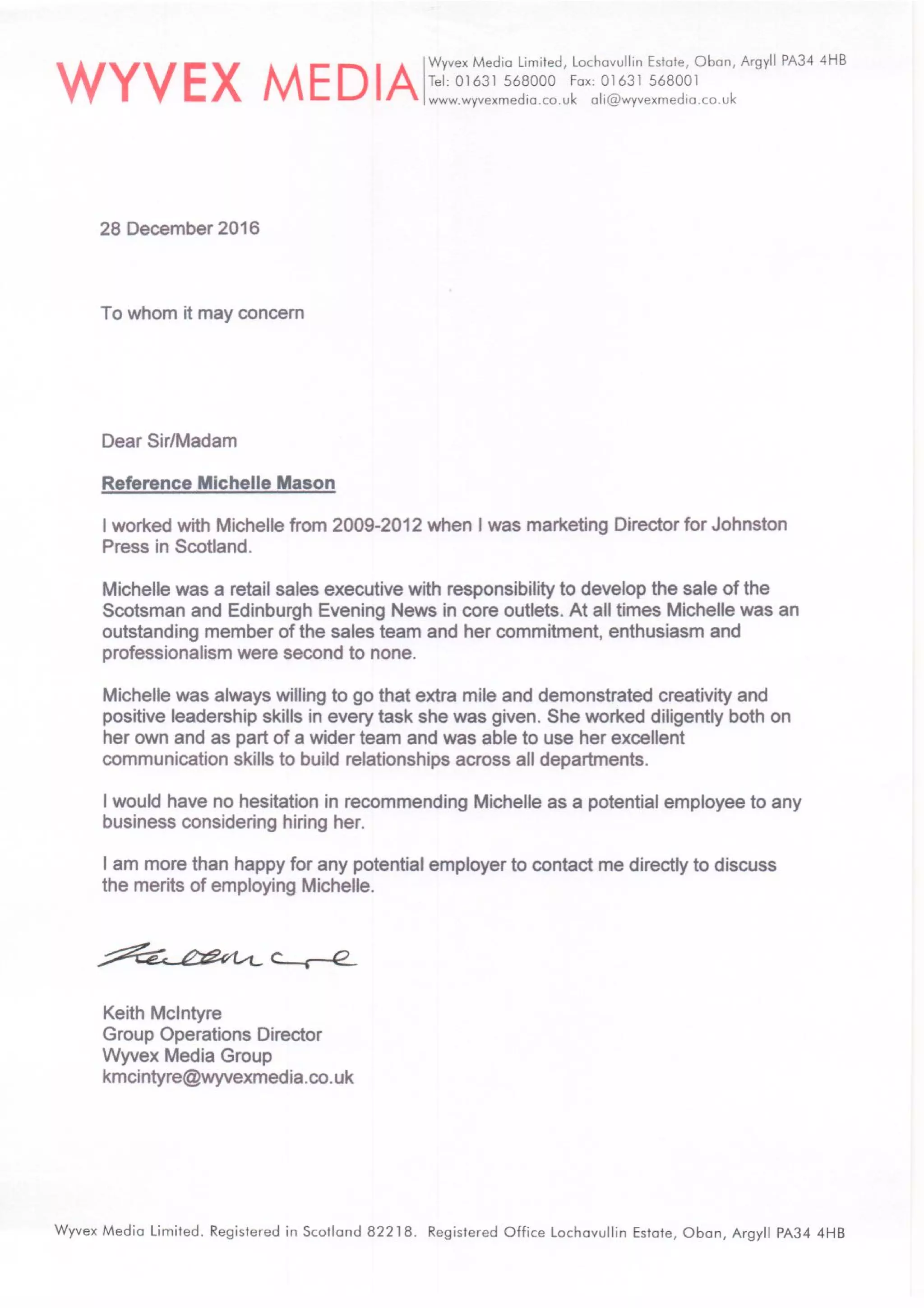 Michelle Mason reference | PDF