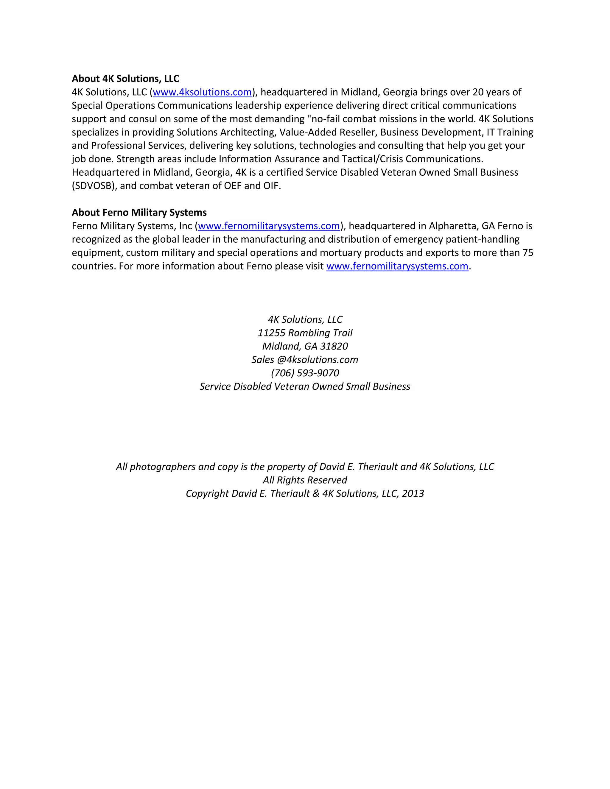 4K Solutions Special Operations Assault Communications _v3.0 | PDF