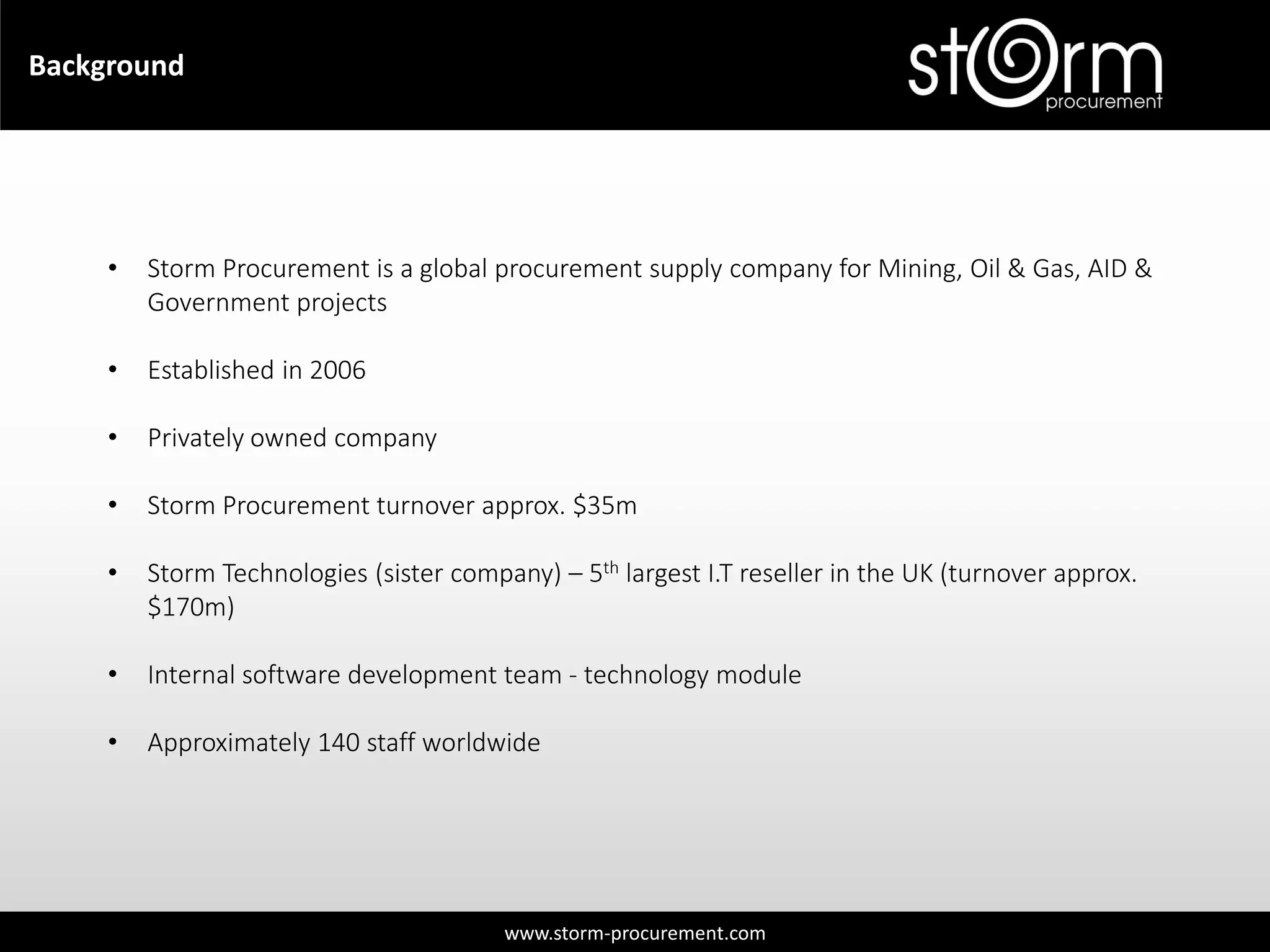 Storm Procurement Global sourcing presentation | PDF