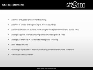 Storm Procurement Global sourcing presentation | PDF