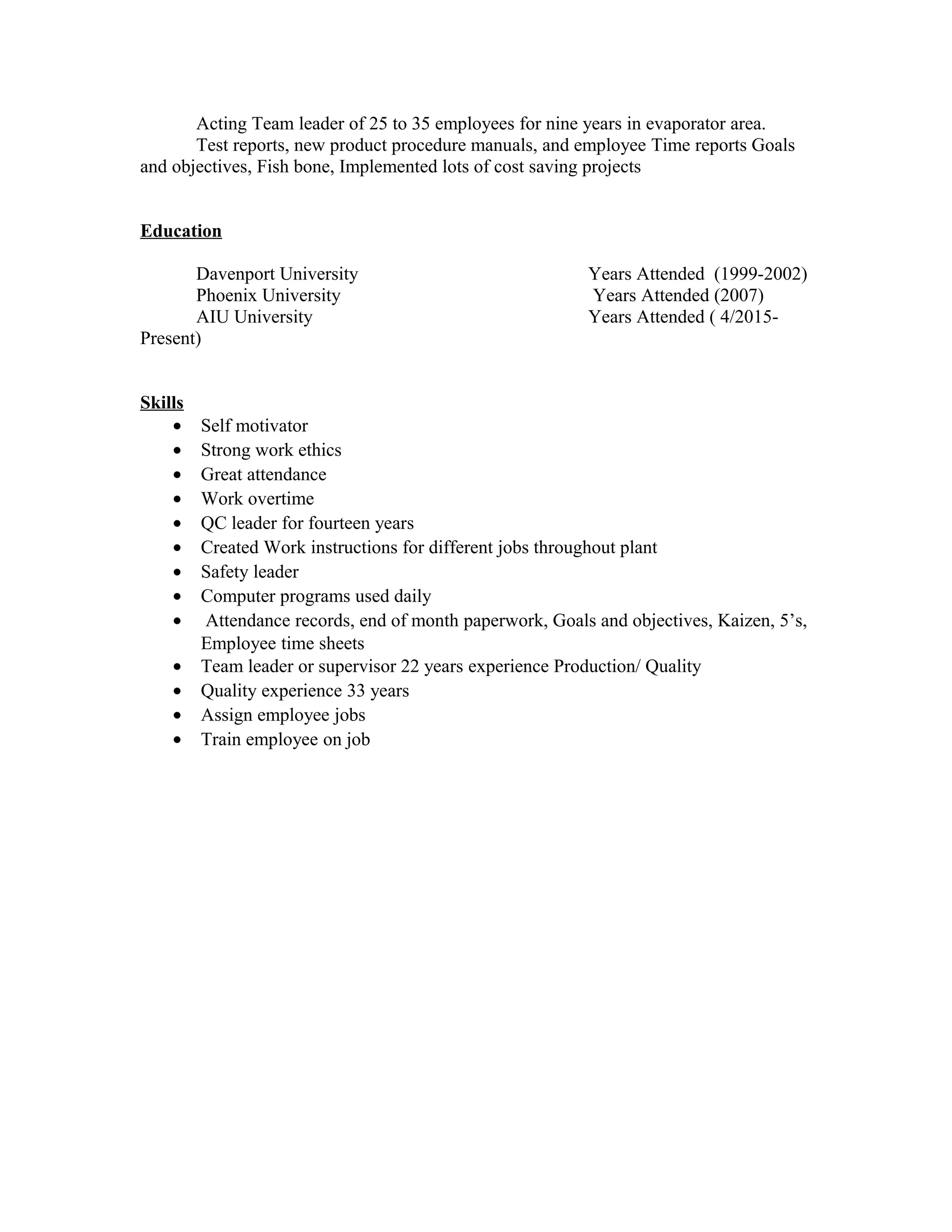 Carol Chadwick Sutton Resume | DOC