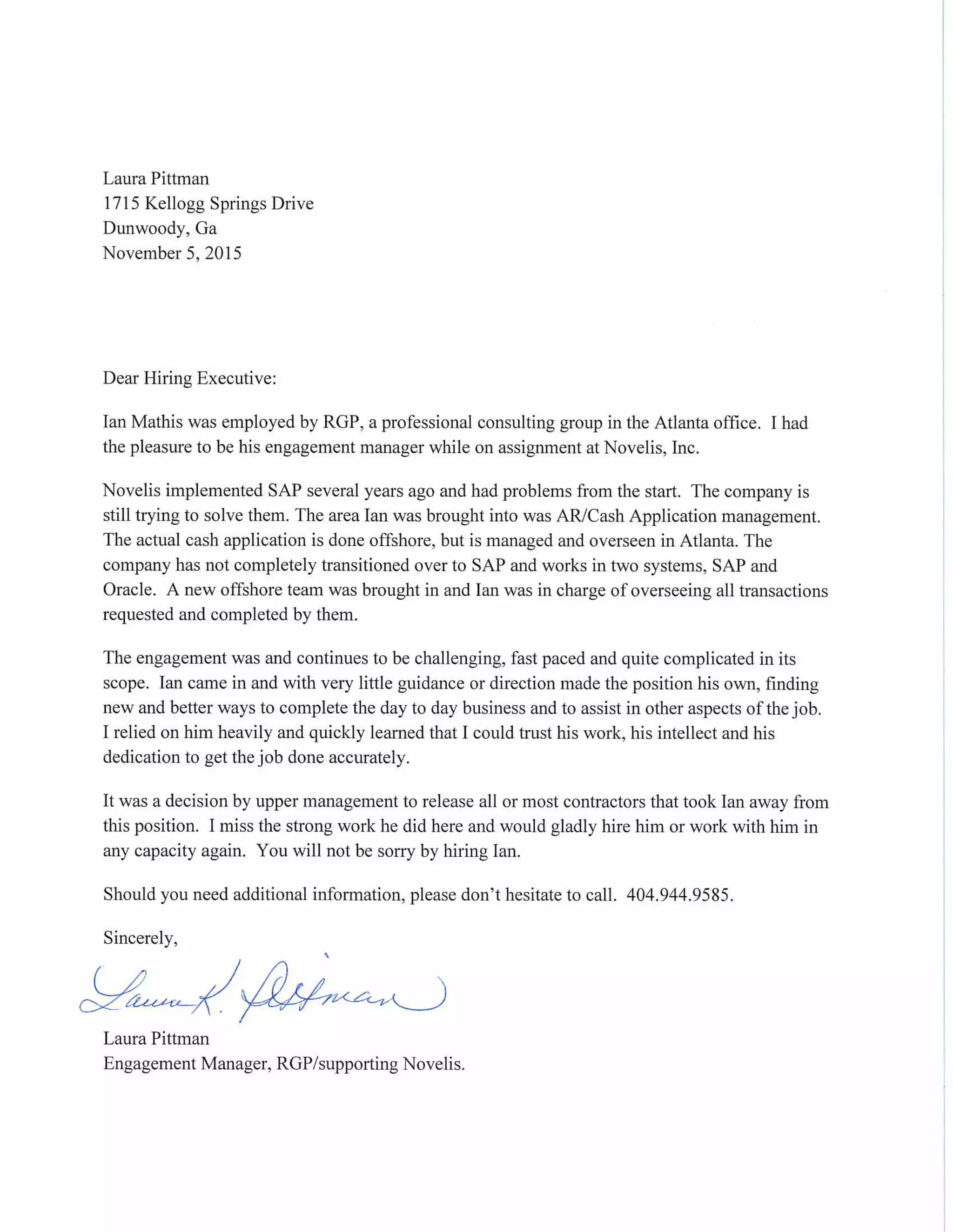 Ian Mathis Reference | PDF