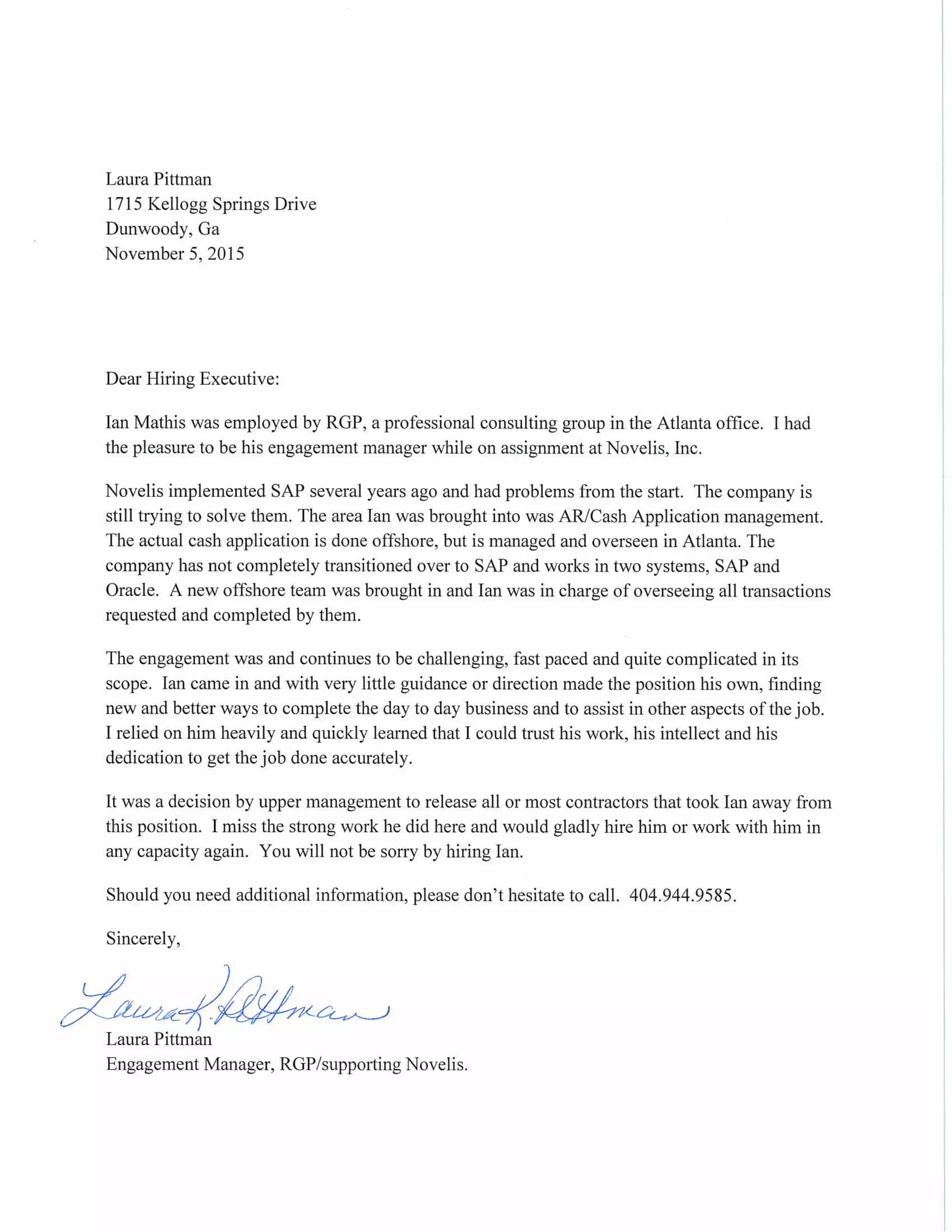 Ian Mathis Reference | PDF