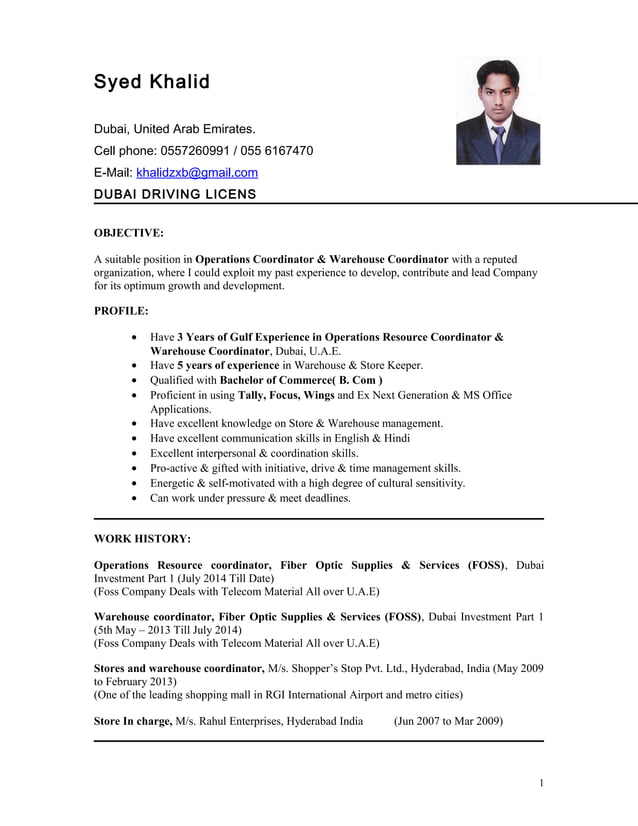 Syed Khalid (CV) | PDF