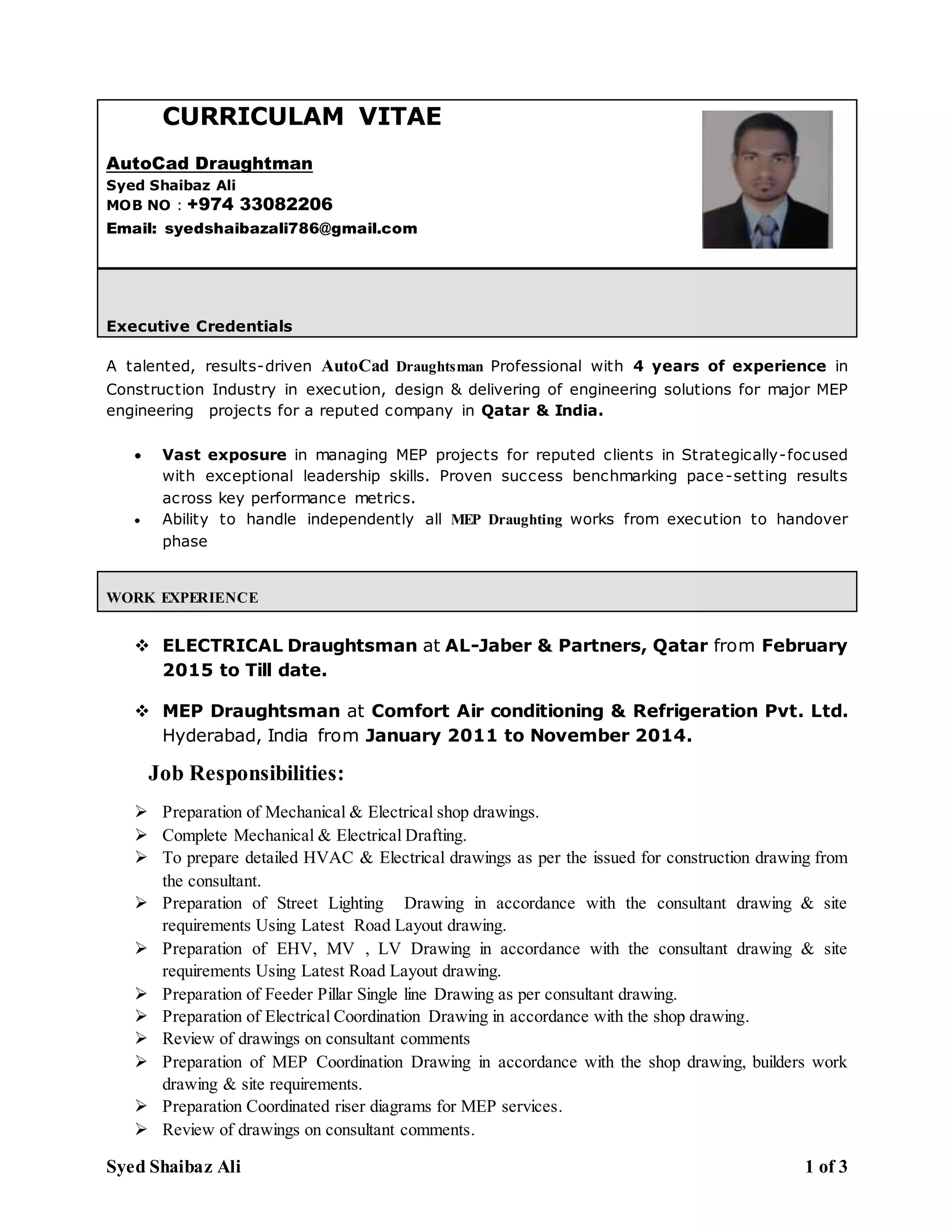 CV SYED SHAIBAZ ALI (2) | PDF