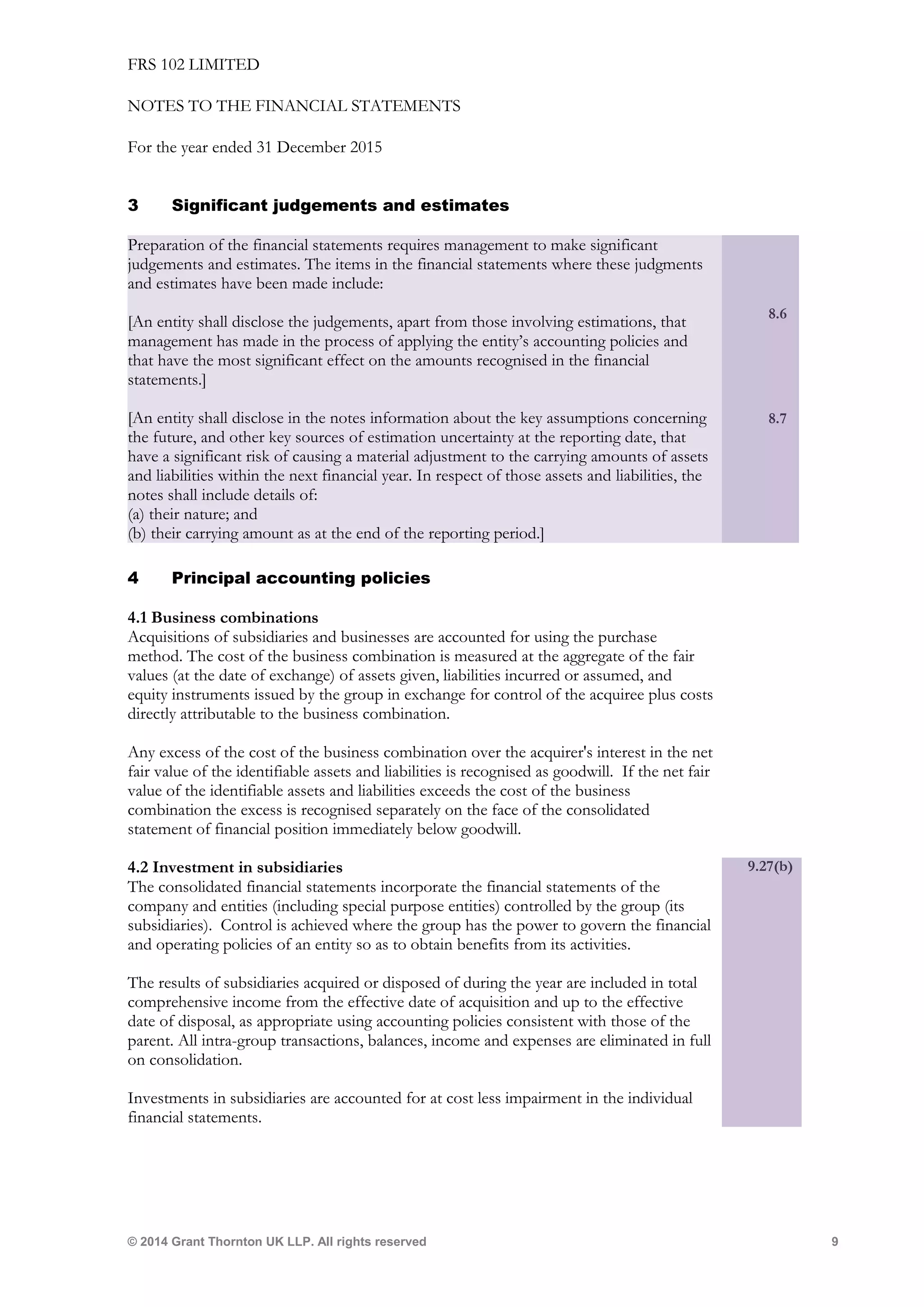 FRS-102-Limited-Example-Financial-Statements | PDF