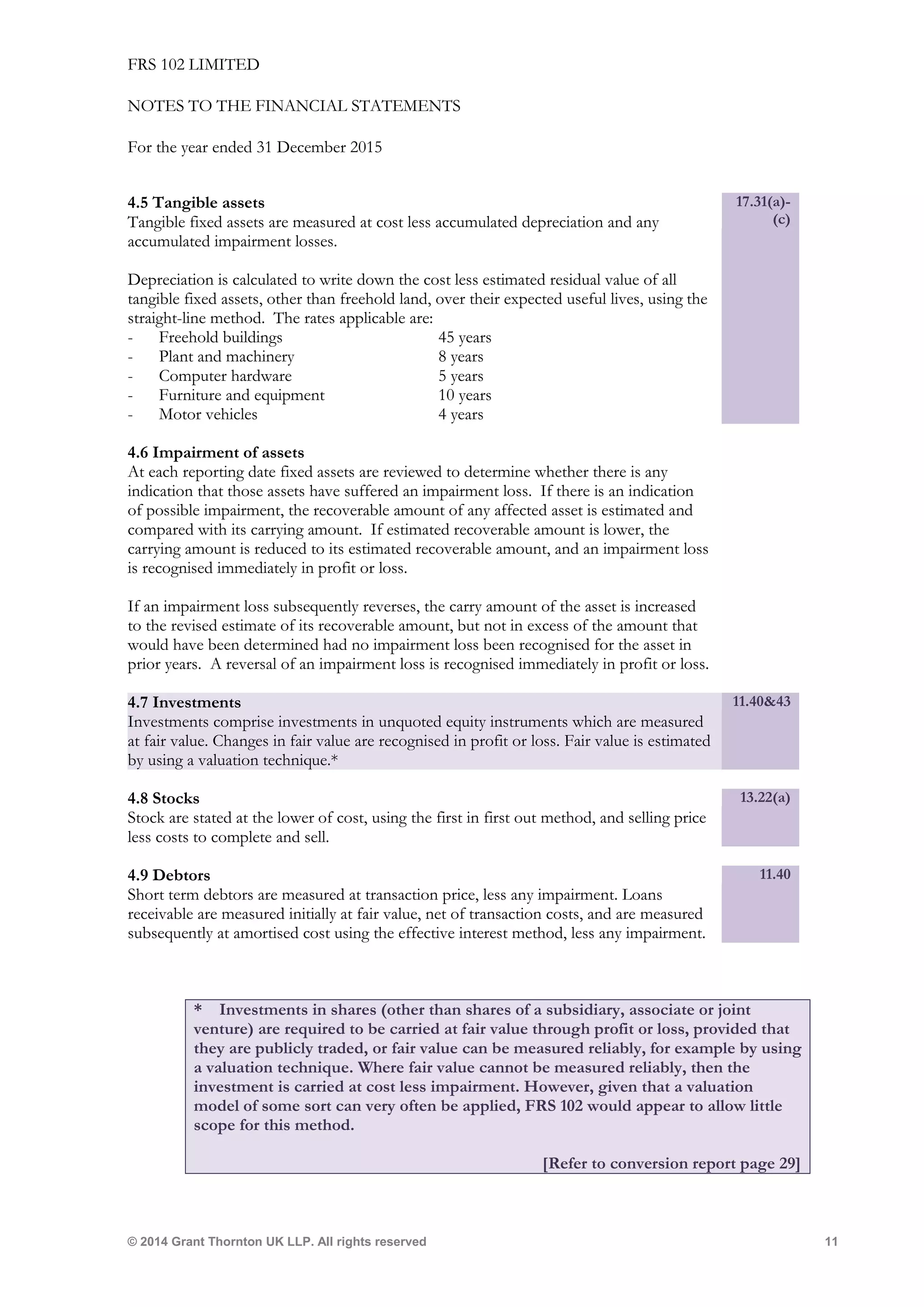 FRS-102-Limited-Example-Financial-Statements | PDF