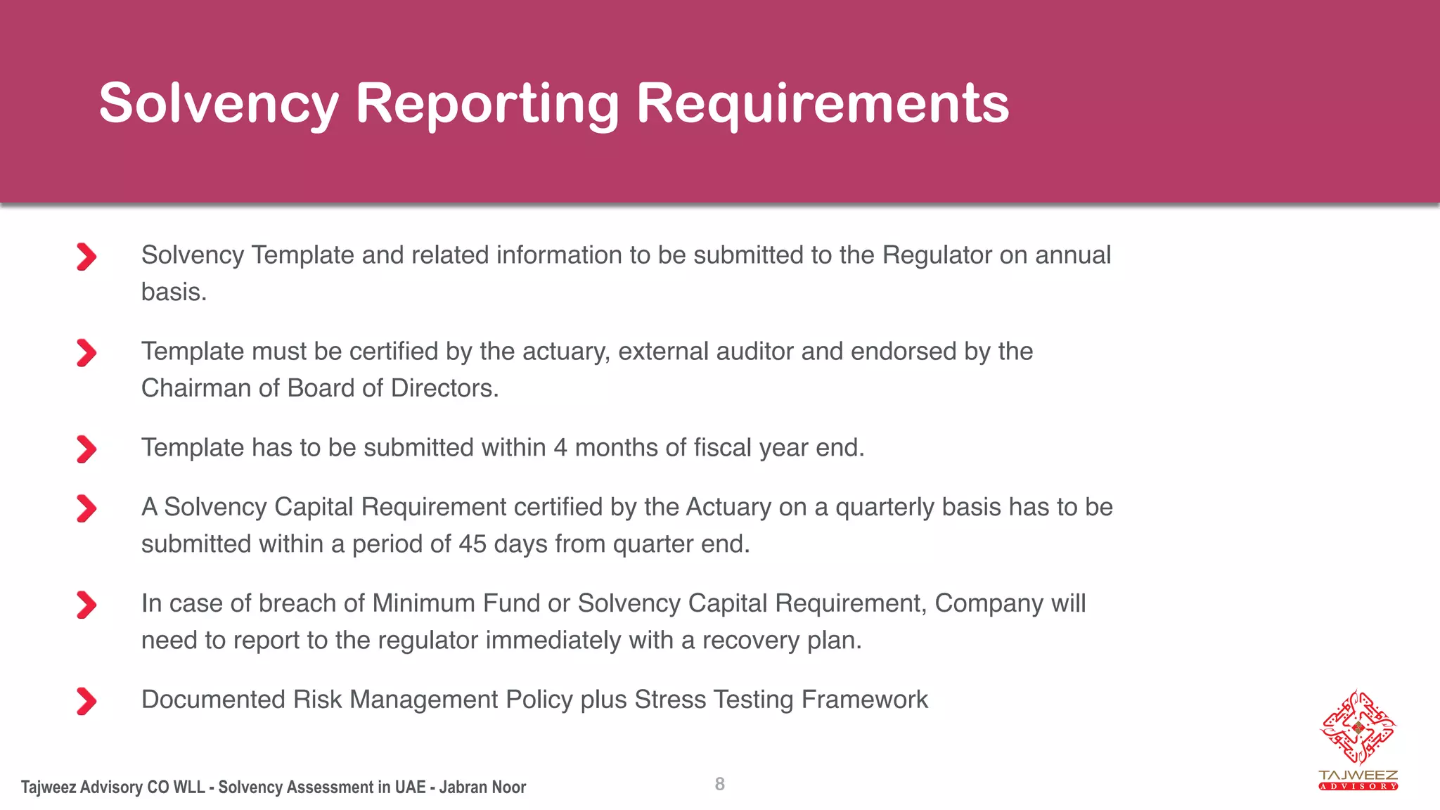 UAE - Solvency Regulations | PDF